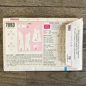 Simplicity | Other | 968 Simplicity 7893 Mod Dress Sewing Pattern 34 ...